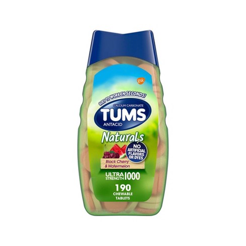Tums Naturals Ultra Strength Antacid Chewable Tablets - Black Cherry ...