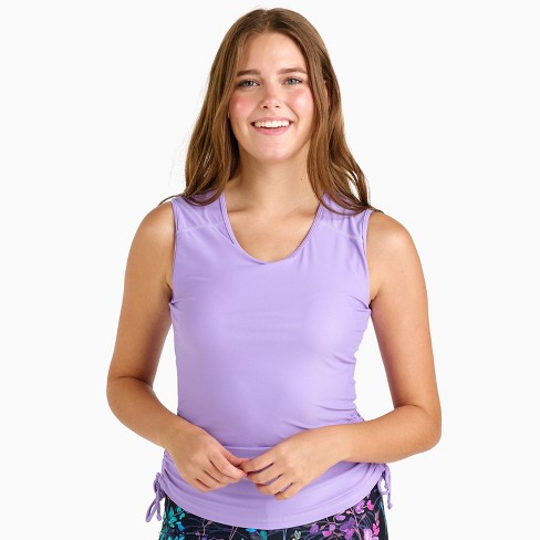 Calypsa Women's Closed Back Upf 50+ Tankini Maya Swim Top : Target