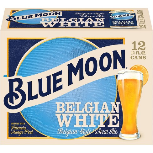 Blue Moon Belgian White Wheat Ale Beer - 12pk/12 Fl Oz Cans : Target