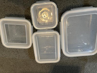 8pc (set Of 4) Glass Food Storage Container Set Clear - Figmint™ : Target