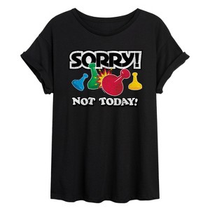 Women's - Sorry - Not Today Oversized Graphic T-Shirt : Target