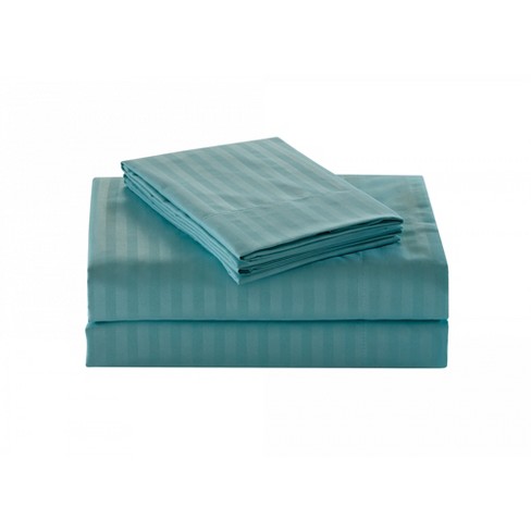 1800 Series Embossed Striped Wrinkle Resistant Sheet 4pc Set Full ...