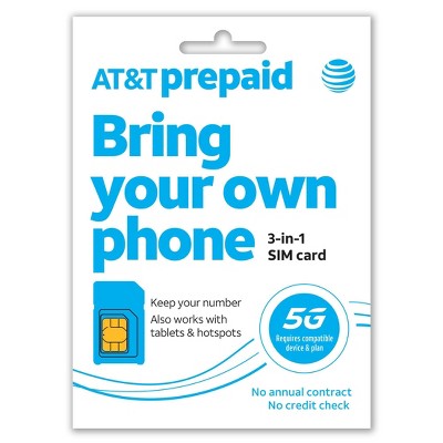 At&t Prepaid Rfid Starter Sim Kit : Target