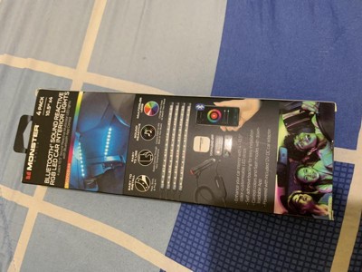 Monster 4pk Bluetooth Led Light Strips For Car : Target