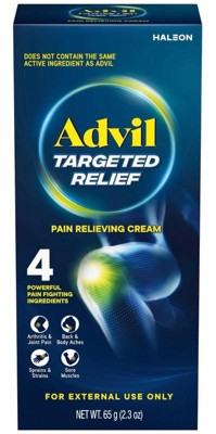 Advil Targeted Relief Pain Relieving Cream with Massage Applicator - 2 ...
