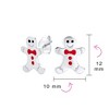 Bling Jewelry Small Fun Holiday Cartoon Christmas Winter Enamel Bow Tie ...
