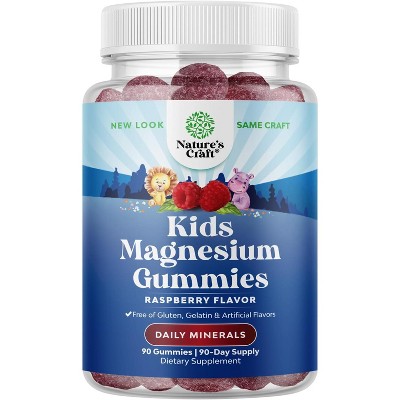 Kids Magnesium Gummies, Nature's Craft, 90ct : Target
