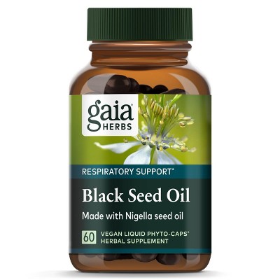Gaia Herbs Black Seed Oil - Cold-pressed Capsules For Lung, Respiratory ...