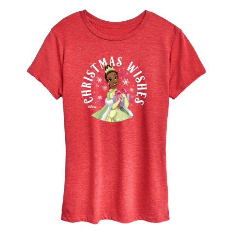 Women's Disney Christmas Wishes Tiana Short Sleeve Graphic T-shirt ...