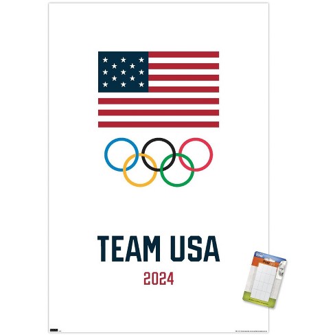 Trends International Team Usa - Logo Unframed Wall Poster Print White ...