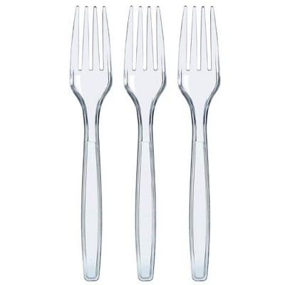 Heavy Duty Clear Plastic Forks - 100 Ct. : Target