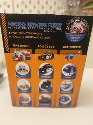 Driven By Battat – Small Toy Emergency Vehicle Set – Micro Rescue Fleet - 3 Pk : Target