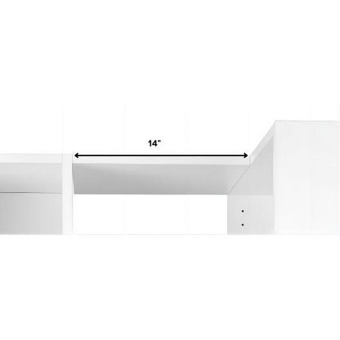 Homlux 14"w X 14"d 2-piece Corner Bridge Shelf Unit In White : Target