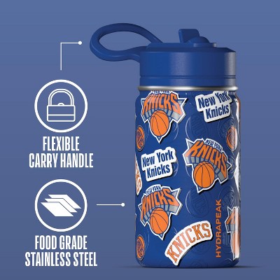 NBA New York Knicks 14oz Kids Stainless Steel Water Bottle With Straw ...