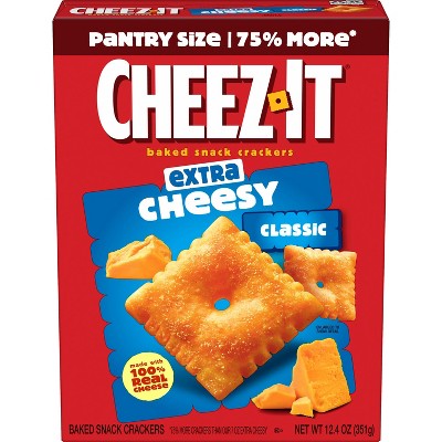 Cheez-it Extra Cheesy Baked Snack Crackers Family Size - 21oz : Target