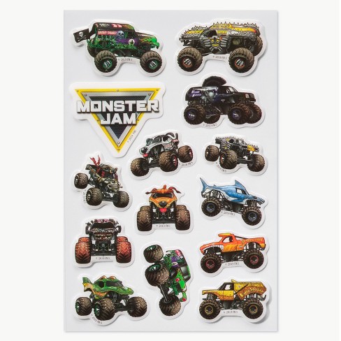 14ct Monster Jam Puffy Stickers : Target