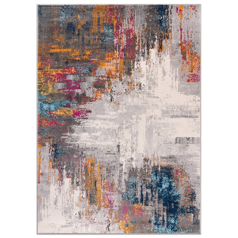 World Rug Gallery Bari Contemporary Abstract Art Area Rug - Multi 3'3 ...