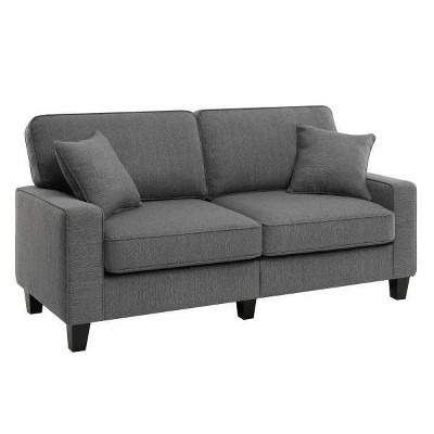 73" Palisades Sofa Dark Gray - Serta: Compact, Upholstered, 2-seater ...