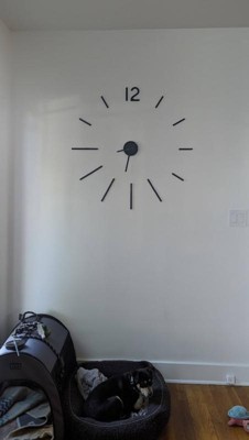 Blink Wall Clock Black - Umbra: Modern Aluminum Analog Display, Indoor ...