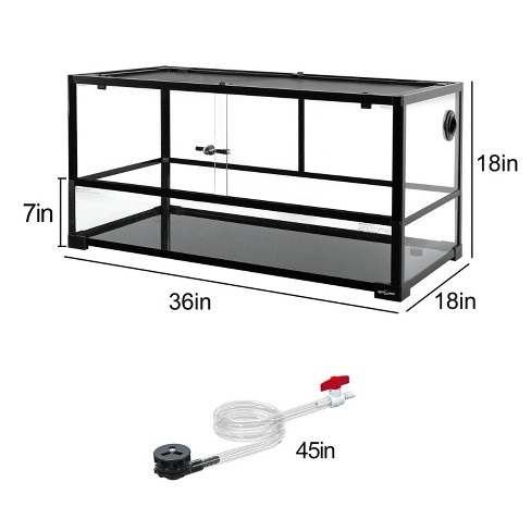 Reptizoo 50gallon Large Turtle Tank Aquarium, 36"×18"×18" Tortoise ...