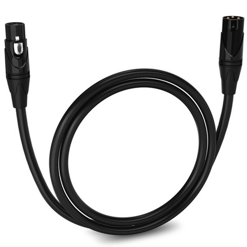 Lyxpro 3 Ft. Xlr Cable, Male-to-female, 3 Pin Mic Cable, Black : Target