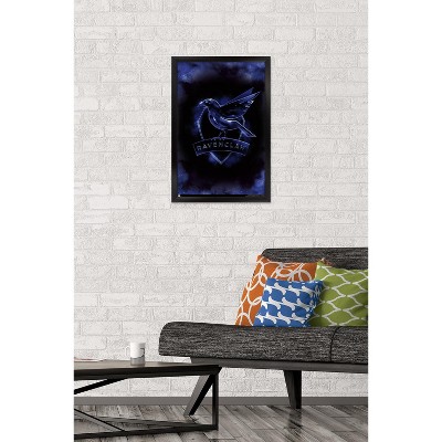 Trends International Harry Potter - Ravenclaw Crest Magic Framed Wall ...
