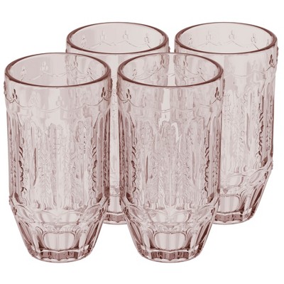 Le'raze Drinking Glasses - Set Of 10 - 16oz. Clear Heavy Base Tall ...