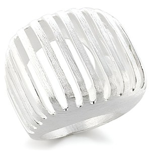 Slickblue Minimalist Hollow Dome Ring in Silver-Plated Brass for Women ...