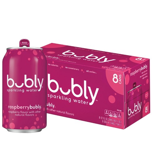 Bubly Raspberry Sparkling Water - 8pk/12 Fl Oz Cans : Target