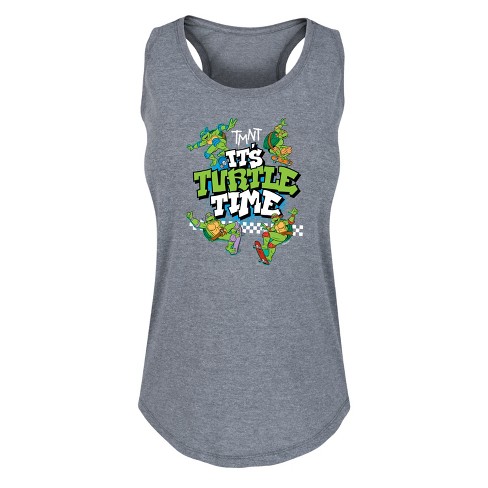 Women's Teenage Mutant Ninja Turtles It's Turtle Time Graphic Racerback Tank - Heather Grey ...