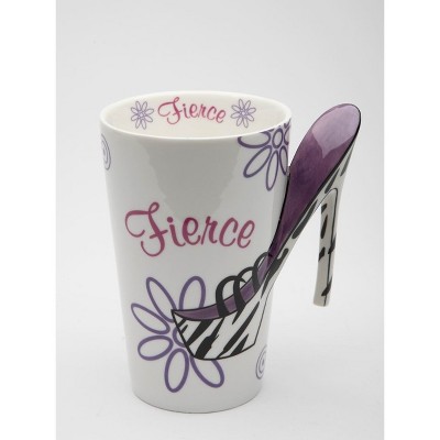 Kevins Gift Shoppe Ceramic Fierce Zebra Print High Heel Coffee Mug : Target