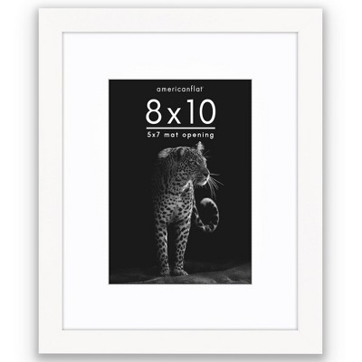 Americanflat 8x10 Gallery-Style Picture Frame with Mat to Secure ...