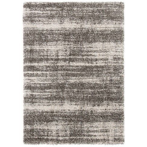 Hudson Shag Sgh212 Power Loomed Area Rug - Ivory/grey - 8'x10 ...