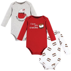 Hudson Baby Basics Infant Baby Essential Long Sleeve Bodysuits 3-Pack ...