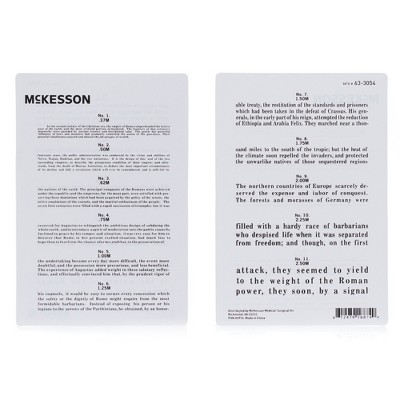 Mckesson Vision Screening Card 4-3/4 X 7 Inch 63-3054 : Target