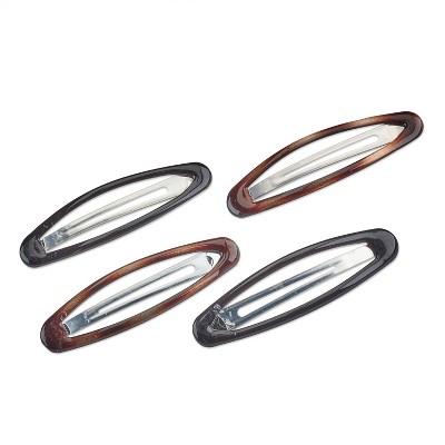 Unique Bargains Women's Tortoise Shell French Hair Barrettes Beige ...