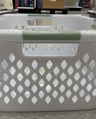 Laundry Basket White - Brightroom™: Polypropylene, Portable, Built-in ...