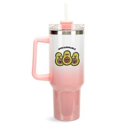 100 North Avocadorable Trio Emoji Avocado 40 Oz. Stainless Steel, Large ...