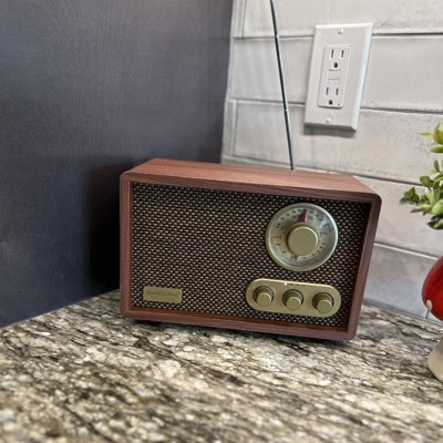 Portable Am/fm Bluetooth Radio Tonal Brown - Hearth & Hand™ With ...