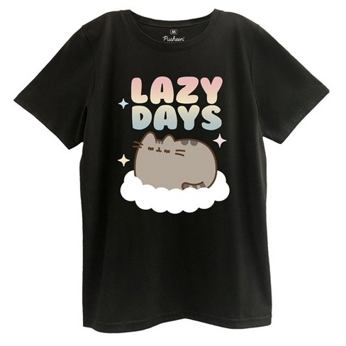 Ripple Junction X Pusheen The Cat Junior's Lazy Days Loose Fit Black ...