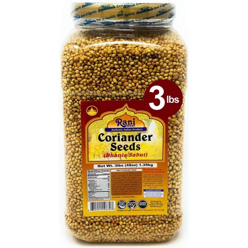 Coriander (dhania) Whole Seeds- 48oz (3lbs) 1.4kg - Rani Brand ...
