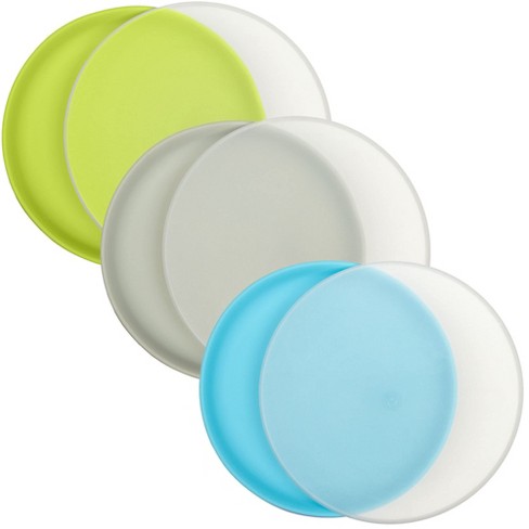 Weesprout Baby & Toddler Non-suction Plates With Lids, 100% Food Grade ...