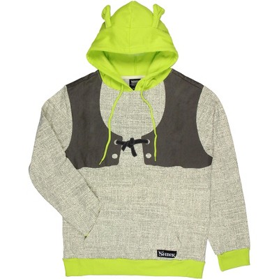 Shrek Costume Pullover Hoodie Sweatshirt With 3d Trumpet Ears On Hood ...