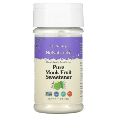 Nunaturals Pure Monk Fruit Sweetener, 0.71 Oz (20 G) : Target