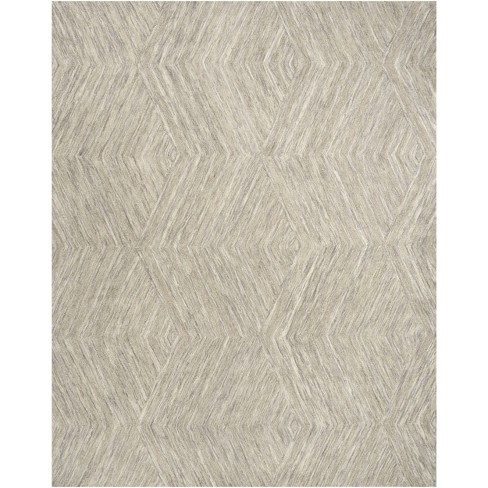 Nourison 7'9"x9'9" Graceful Geometric Hand Tufted Indoor Wool Area Rug ...