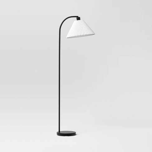 Downbridge Pleated Floor Lamp Black - Room Essentials™: Modern Empire ...