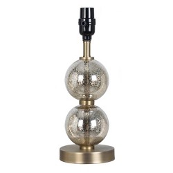 Bubble Glass With Brass Detail Small Lamp Base Clear - Threshold™ : Target