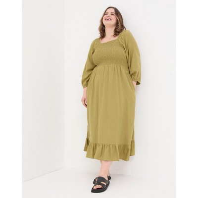 Plus Size Adele Midi Dress : Plus Size Adele Midi DressOlive Green16 ...