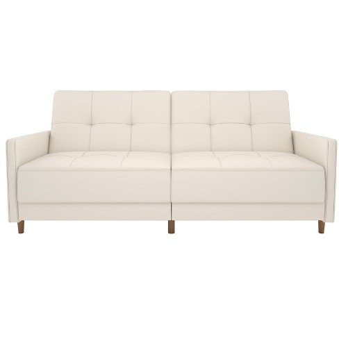 Dhp Andora Coil Futon, White Faux Leather : Target