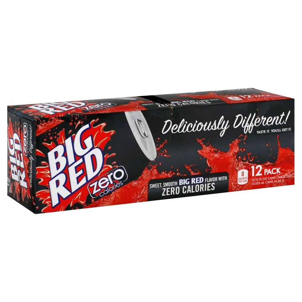 UPC 071817033307 - Big Red Zero Sugar Soda Pop 12 fl oz 12 Pack Cans ...